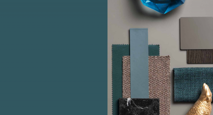 0.4mm Ocean Blue Matte PET Laminated MDF Panels 730kgs/Cbm