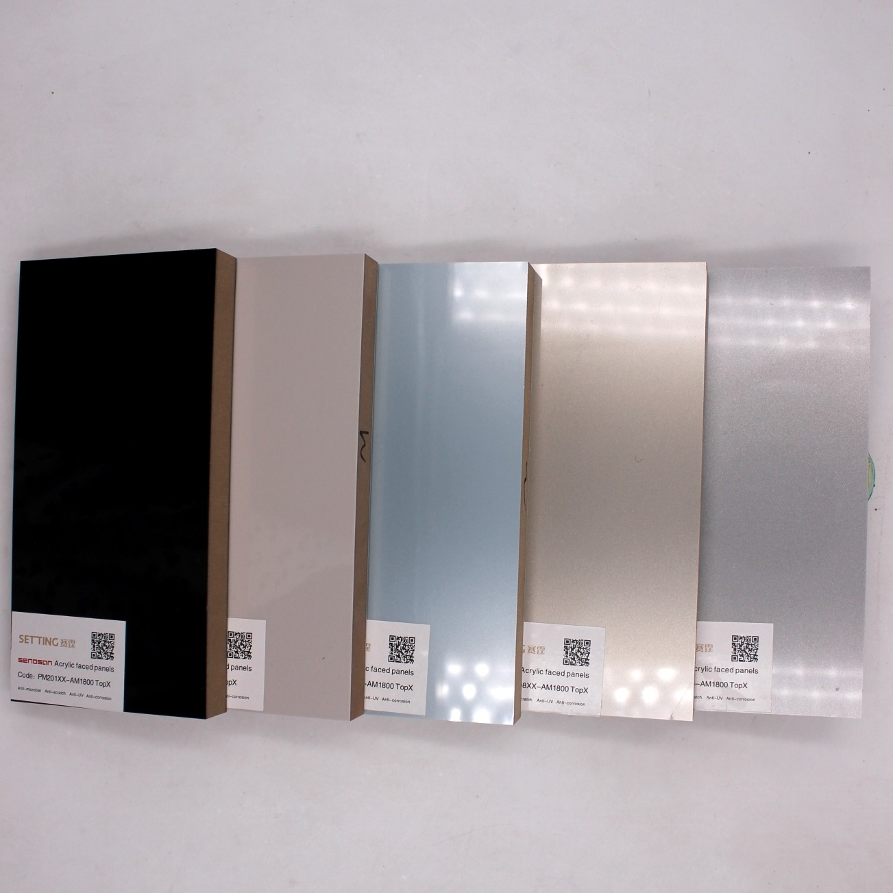 Double-side melamine laminated board with high gloss color